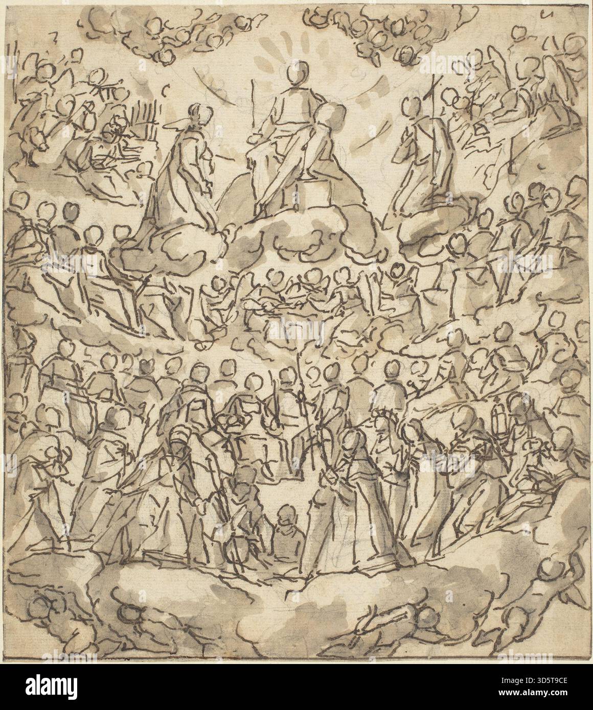 An oil painting by Lazzaro Tavarone circa 1590 depicting the Virgin ...