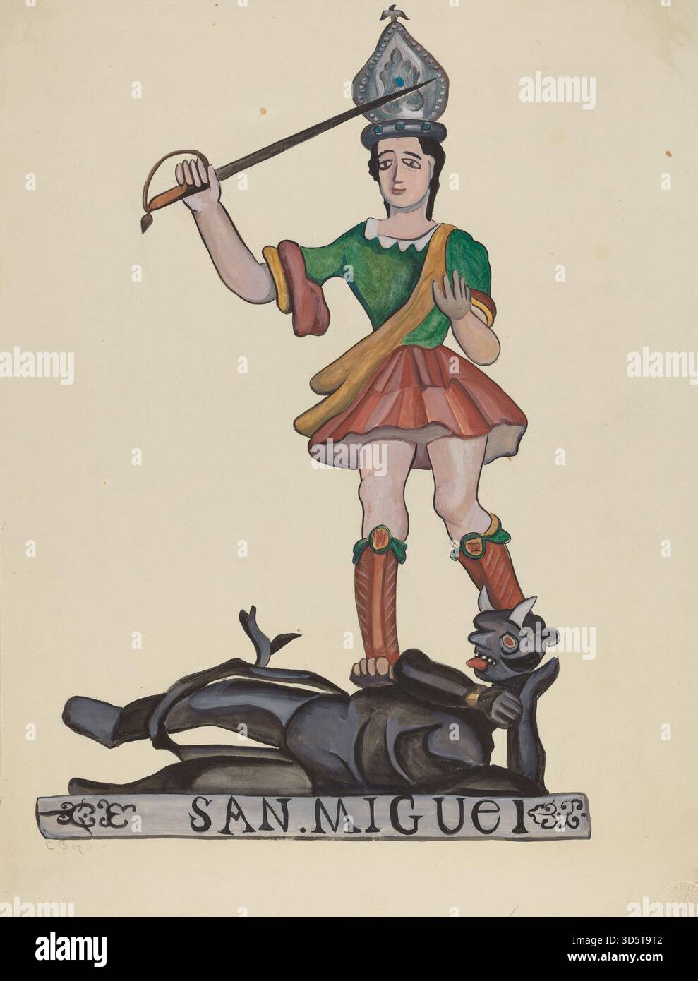 This retablo by E. Boyd, created between 1935 and 1942, depicts Saint ...