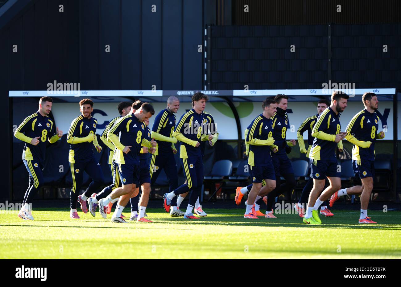 Scotland players during a training session at Hampden Park, Glasgow ...