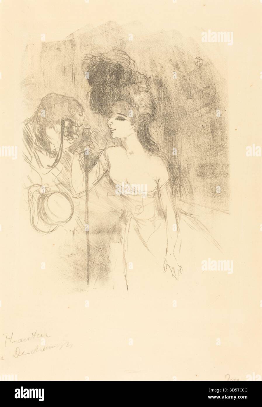 This 1896 lithograph by Henri de Toulouse-Lautrec depicts performers ...