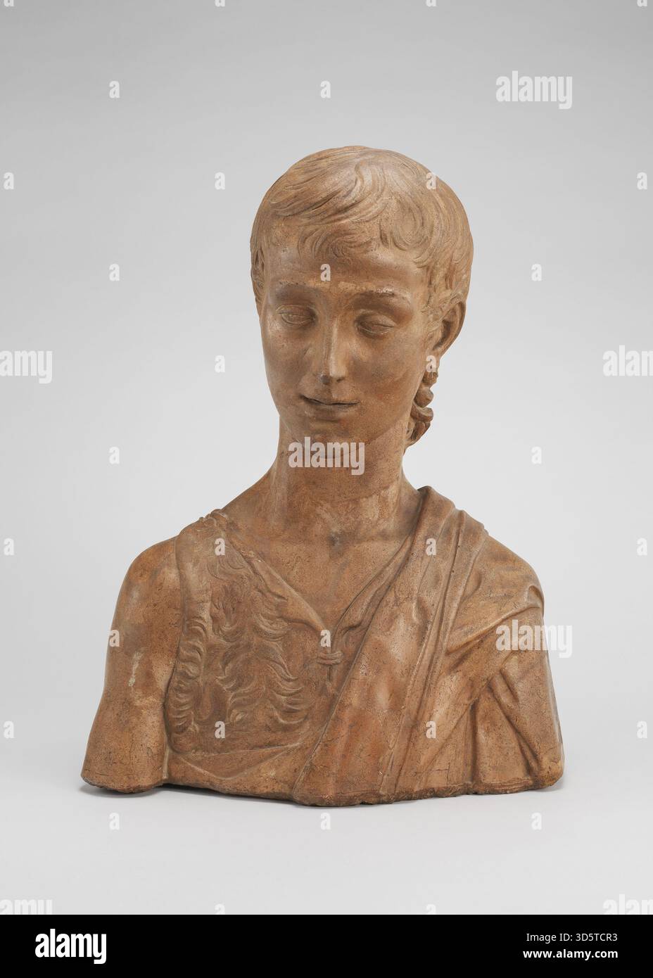 This sculpture in the style of Desiderio da Settignano depicts Saint ...