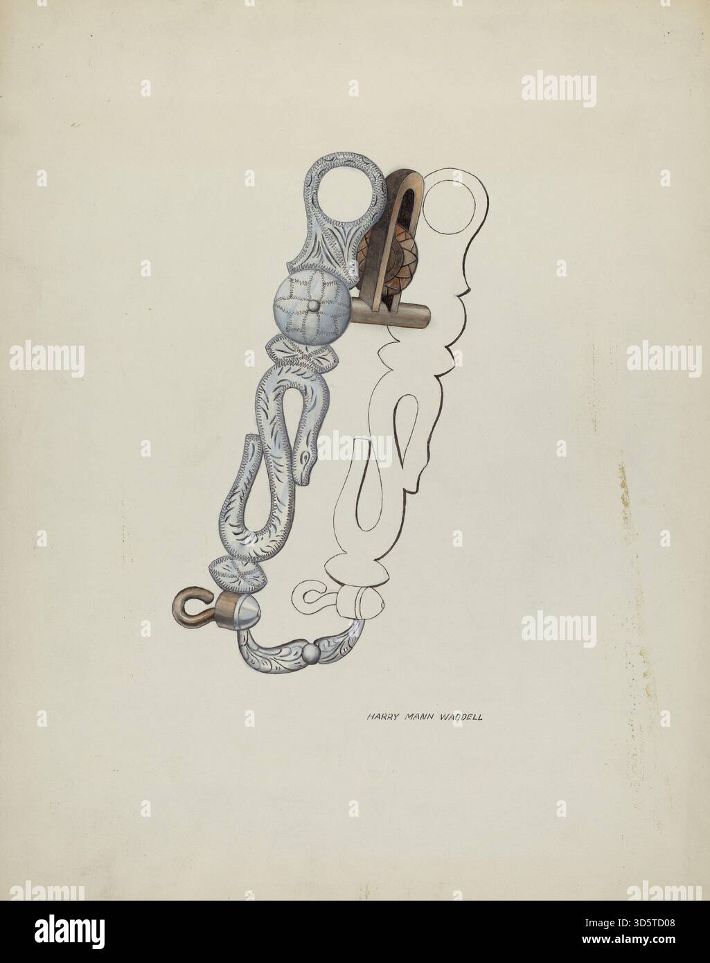 This circa 1936 object by Eva Fox and Harry Mann Waddell is a Spanish ...