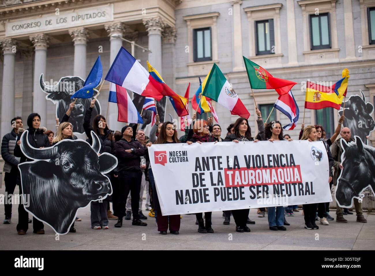 November 17, 2025, Madrid, Madrid, Spain: Activists from the ...