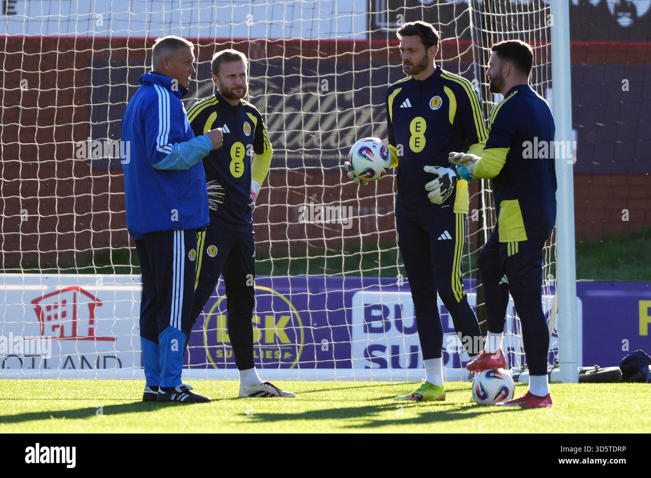 Scotland goalkeepers Scott Bain, Craig Gordon and Liam Kelly speak with ...