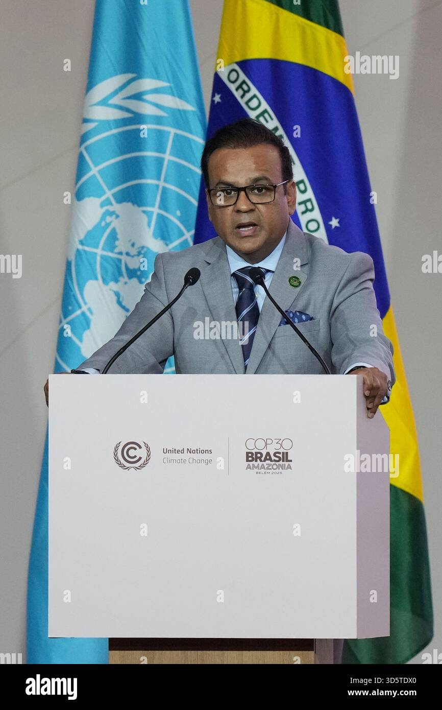 Dhananjay Ramful, minister of foreign affairs of Mauritius, speaks ...