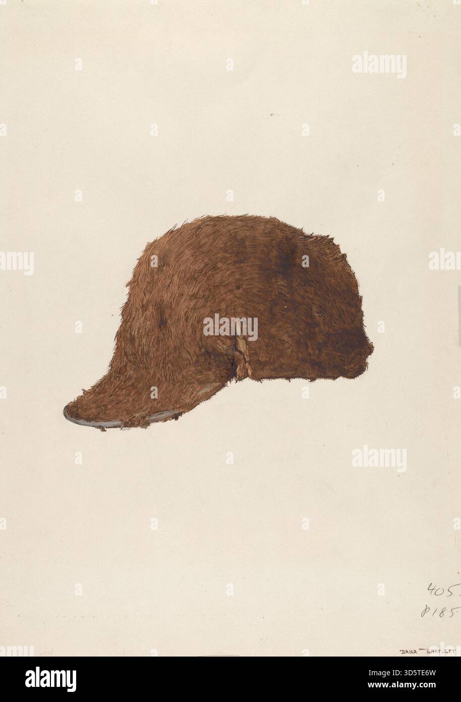 This circa 1940 work by Dana Bartlett depicts a sealskin cap, showing ...