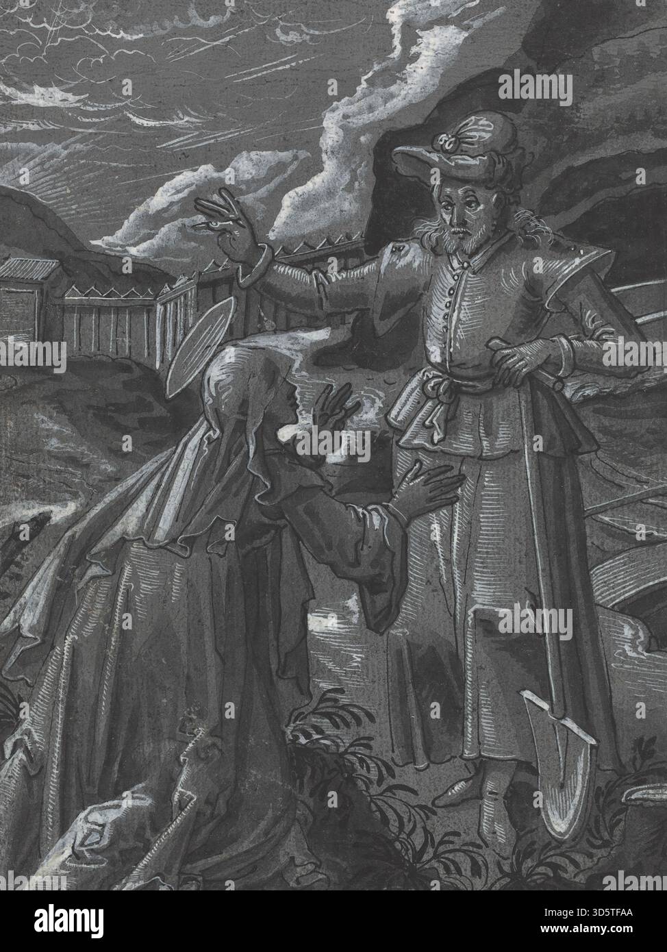 This German painting circa 1600 depicts the Noli Me Tangere scene ...