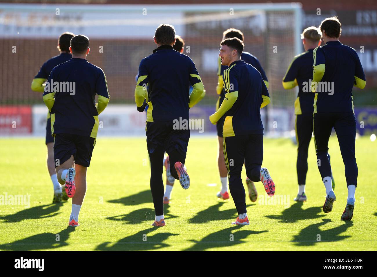 Scotland's Andy Robertson (centre right) and team-mates during a ...