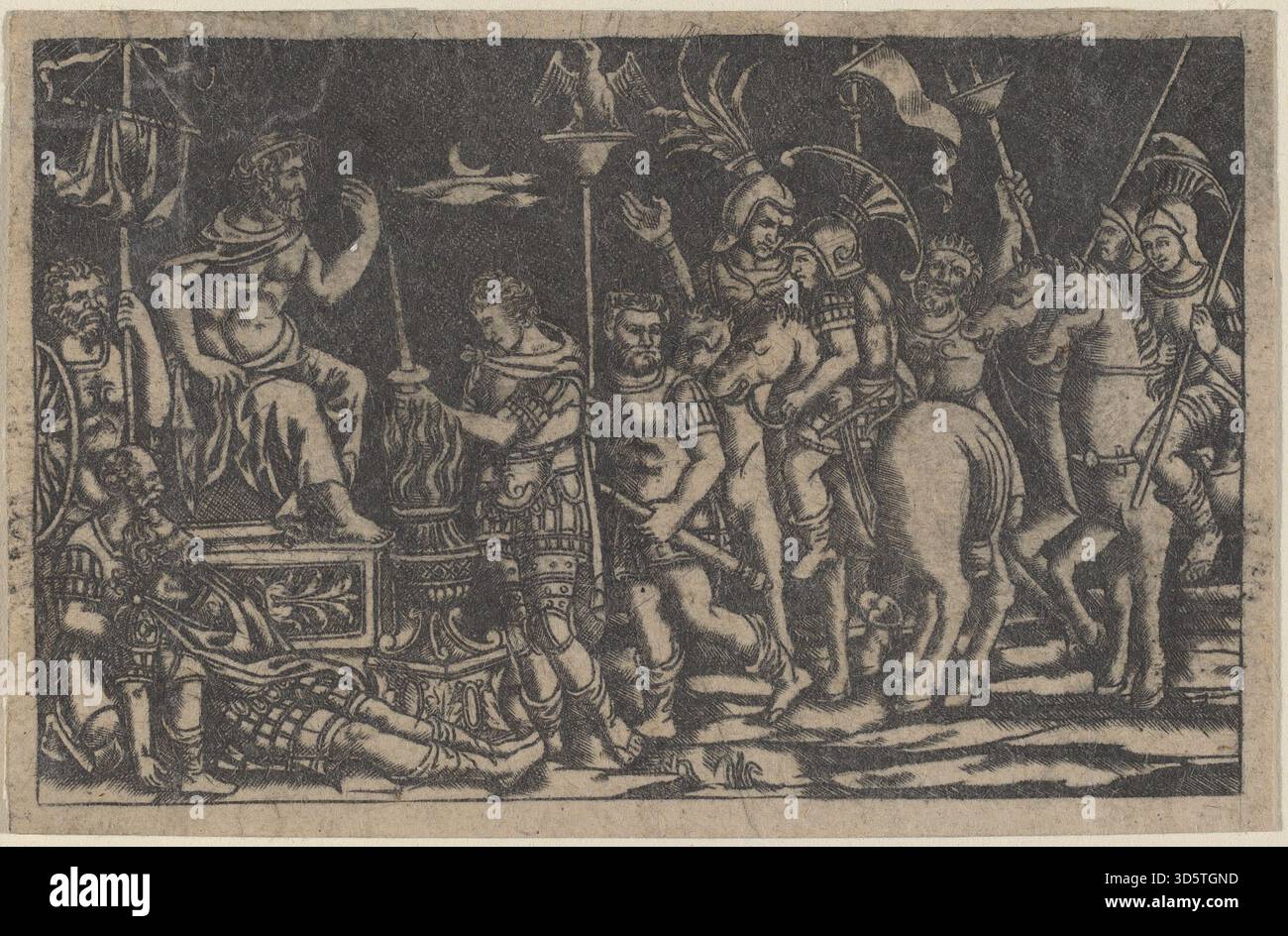 A late 18th or early 19th-century Italian artwork depicting Mucius ...