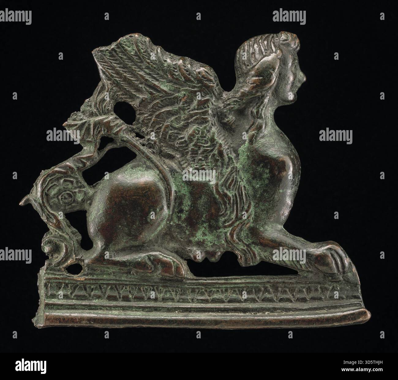 This 15th-century Florentine artwork portrays a sphinx facing right ...