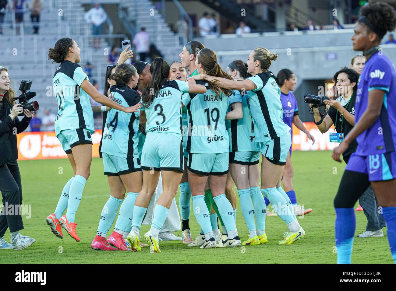 Orlando, Florida, USA, November 16, 2025, Gotham FC players celebrate ...