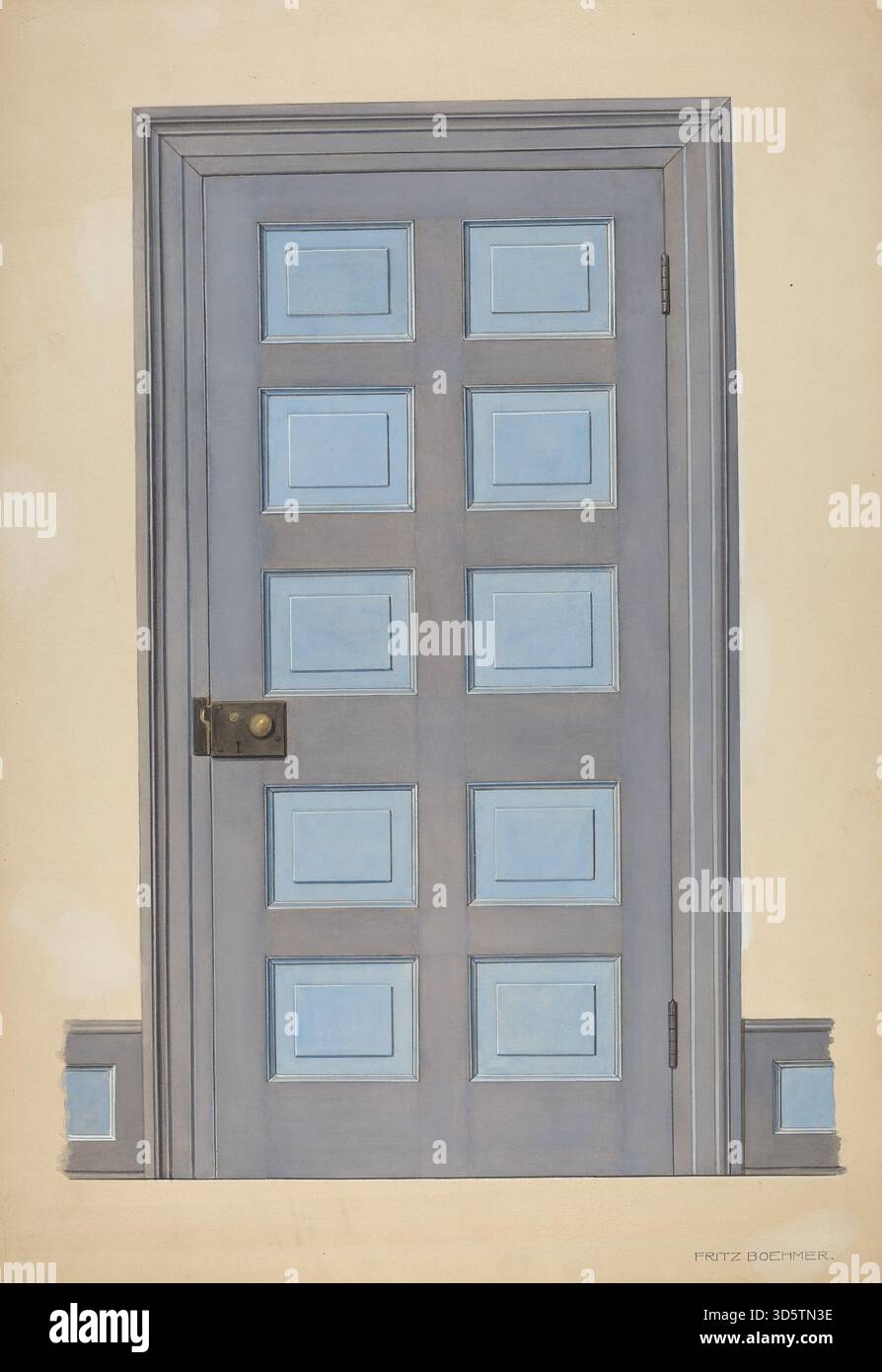 This Zoar door by Fritz Boehmer, circa 1938, is a wooden architectural ...
