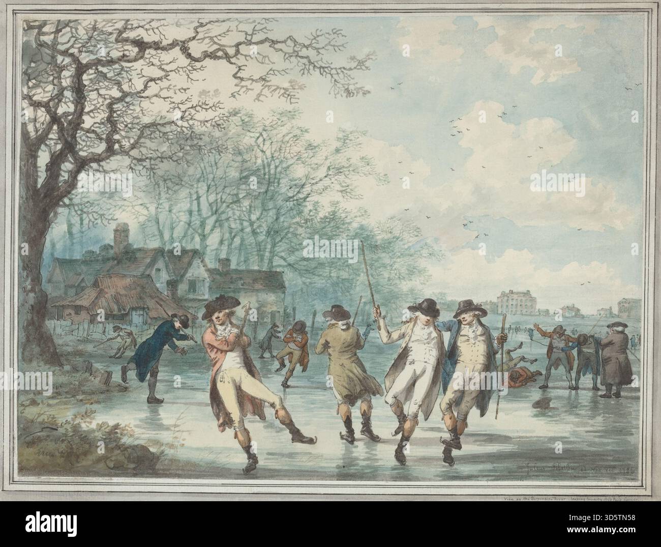 This painting by Julius Caesar Ibbetson, created in 1786, depicts ...