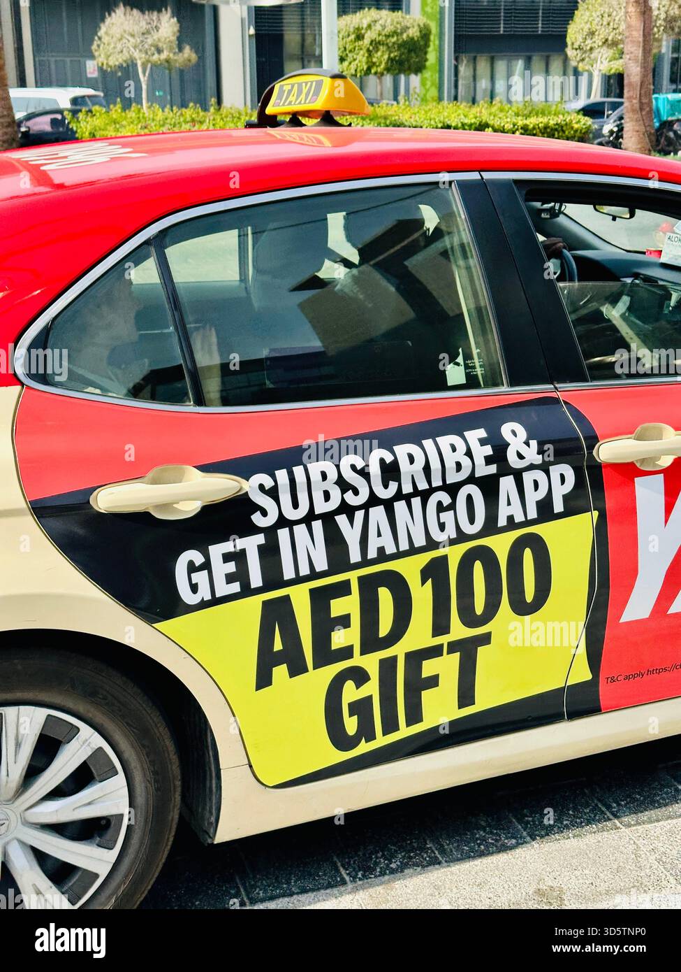 Dubai taxi advertising Yango App Stock Photo - Alamy