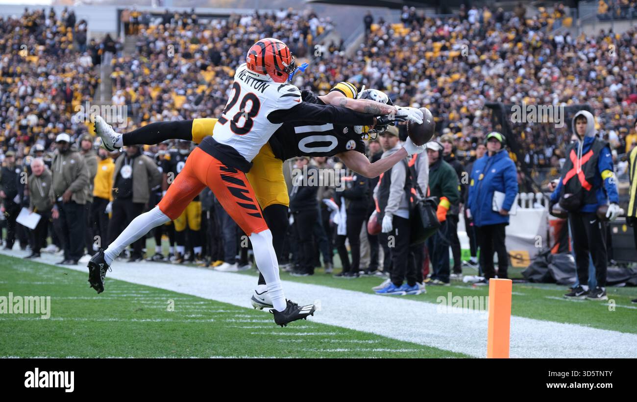 Nov 16, 2025: Roman Wilson #10 during the 2025 Steelers vs Bengals game ...
