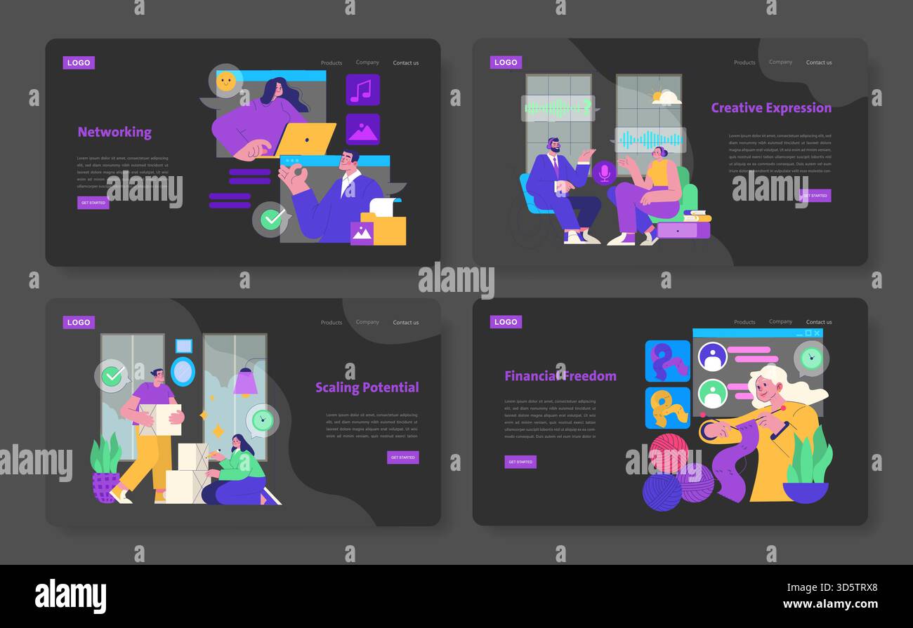 Networking collaboration in creative Stock Vector Images - Alamy