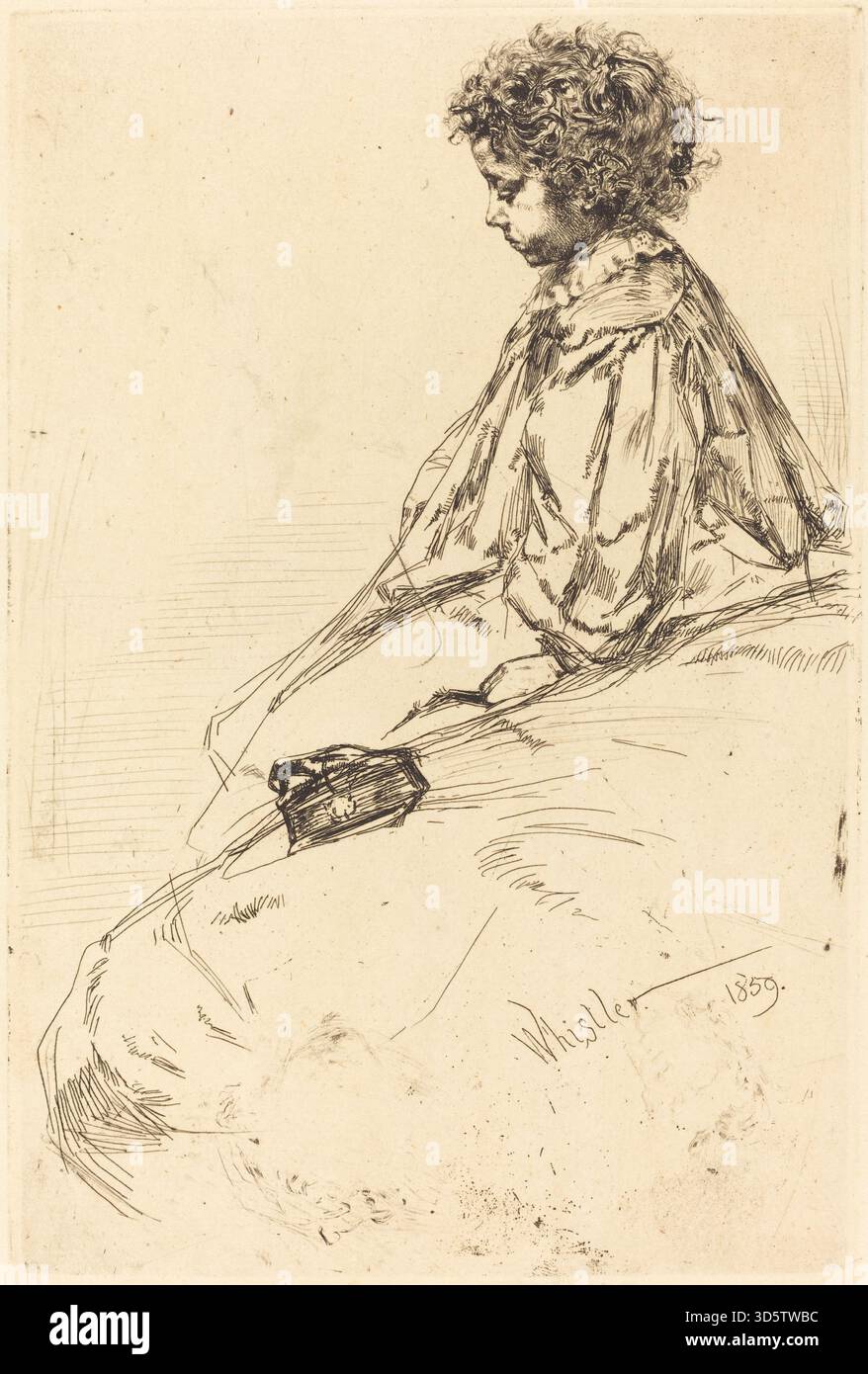 A portrait painting of Bibi Lalouette showing the sitter’s attire ...
