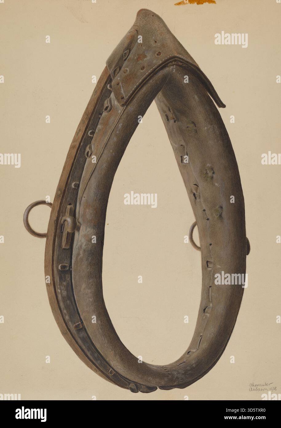 This 1938 illustration by Alexander Anderson depicts an ox collar ...