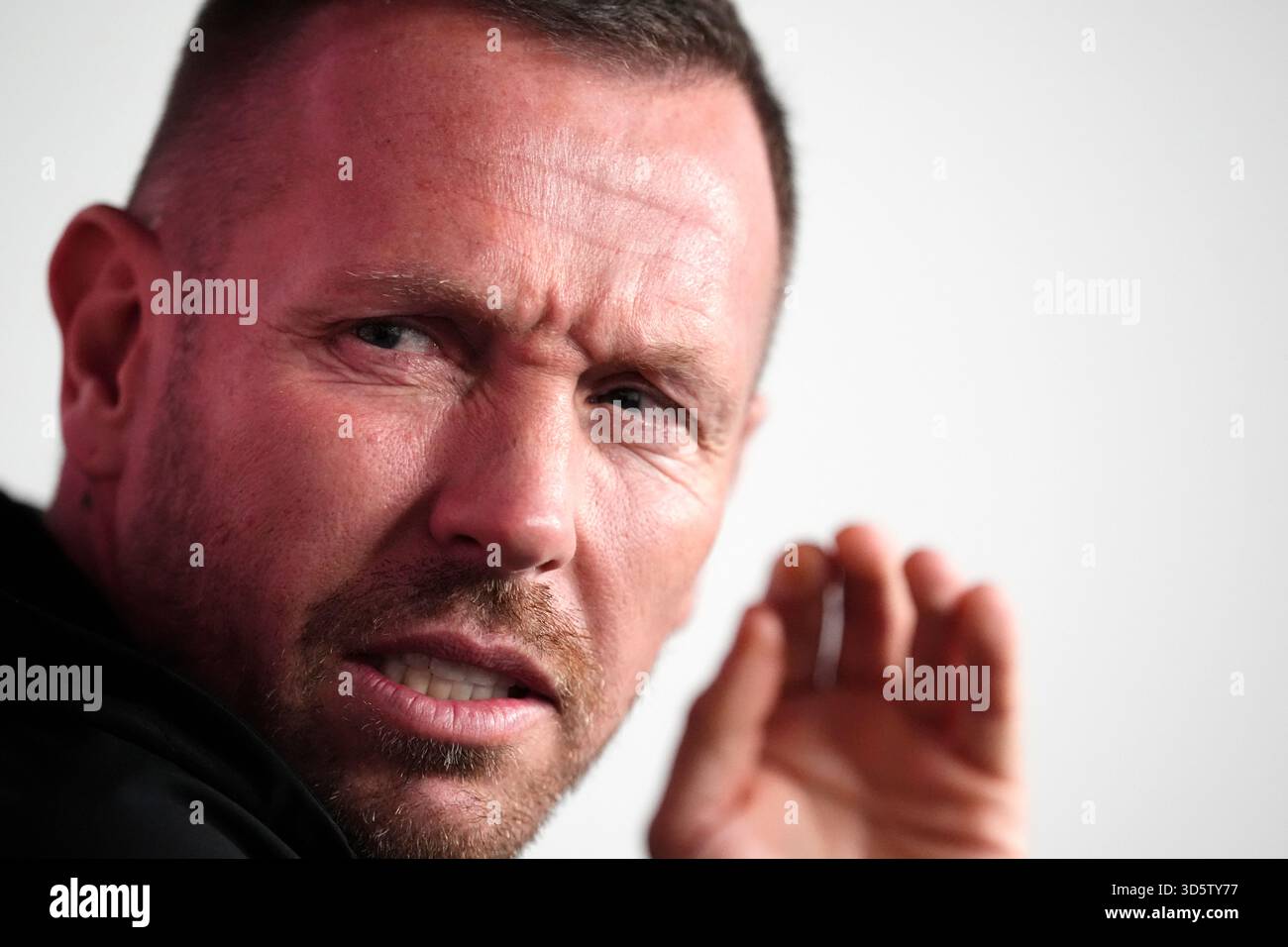 Wales head coach Craig Bellamy during a press conference at the Vale ...