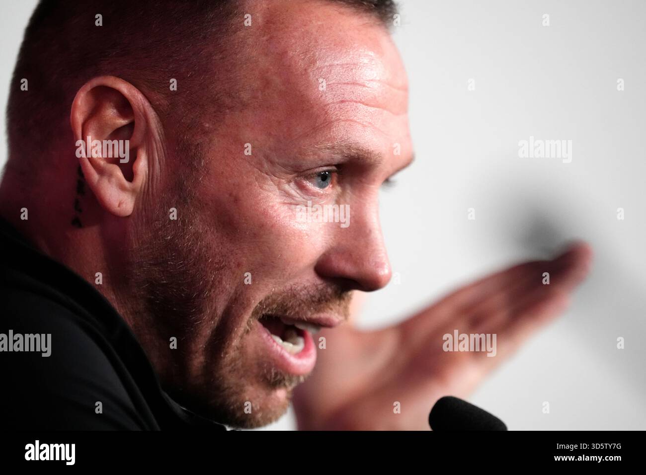 Wales head coach Craig Bellamy during a press conference at the Vale ...