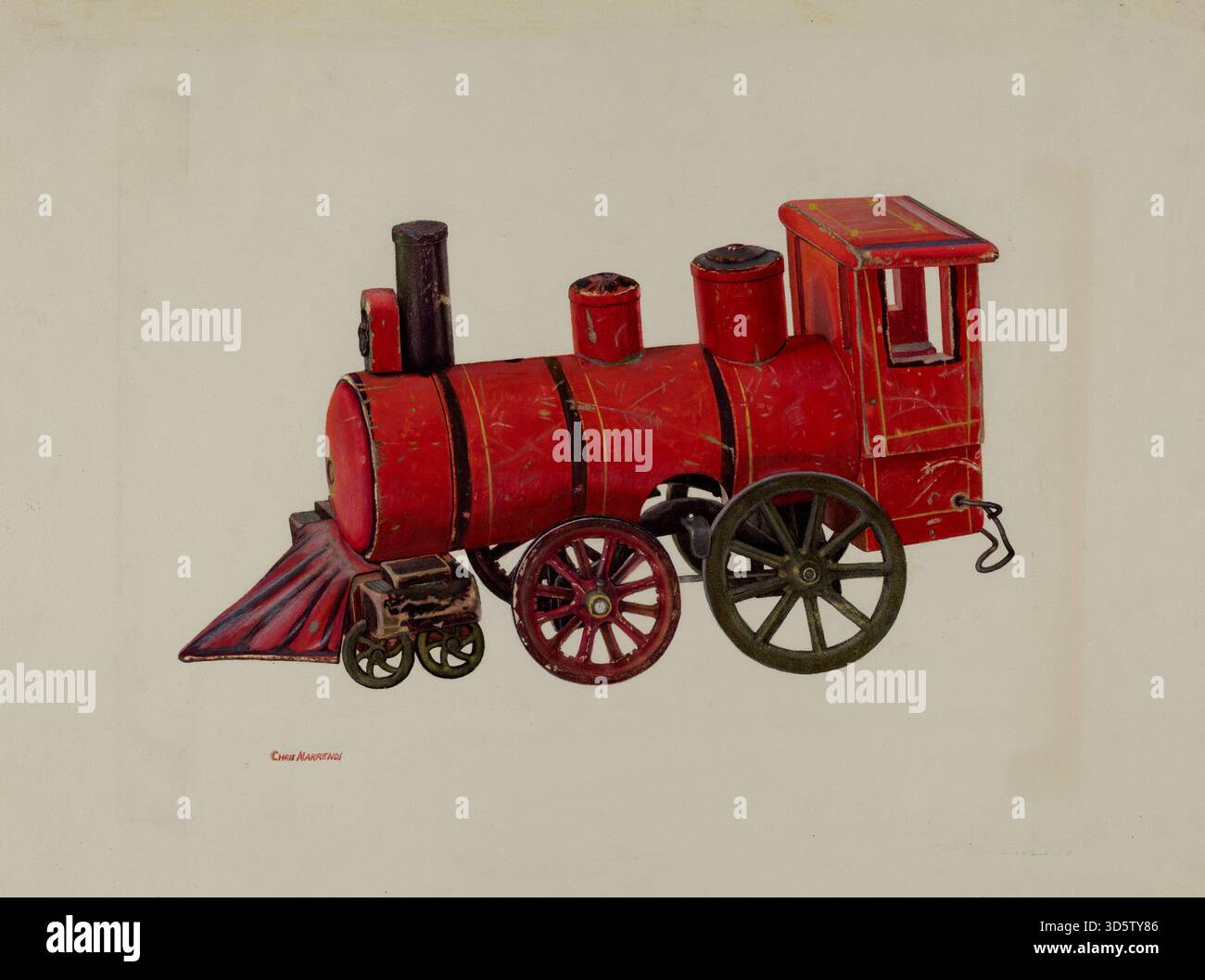 The 1935–1942 Toy Locomotive by Chris Makrenos is a miniature metal ...