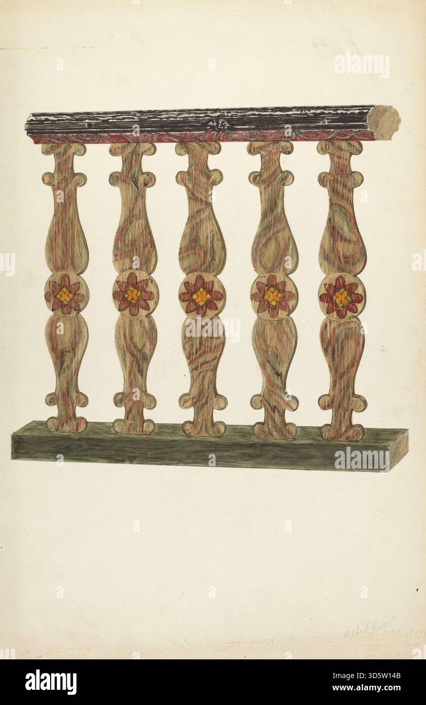 A choir rail designed by Albert Pratt between 1935 and 1942, featuring ...