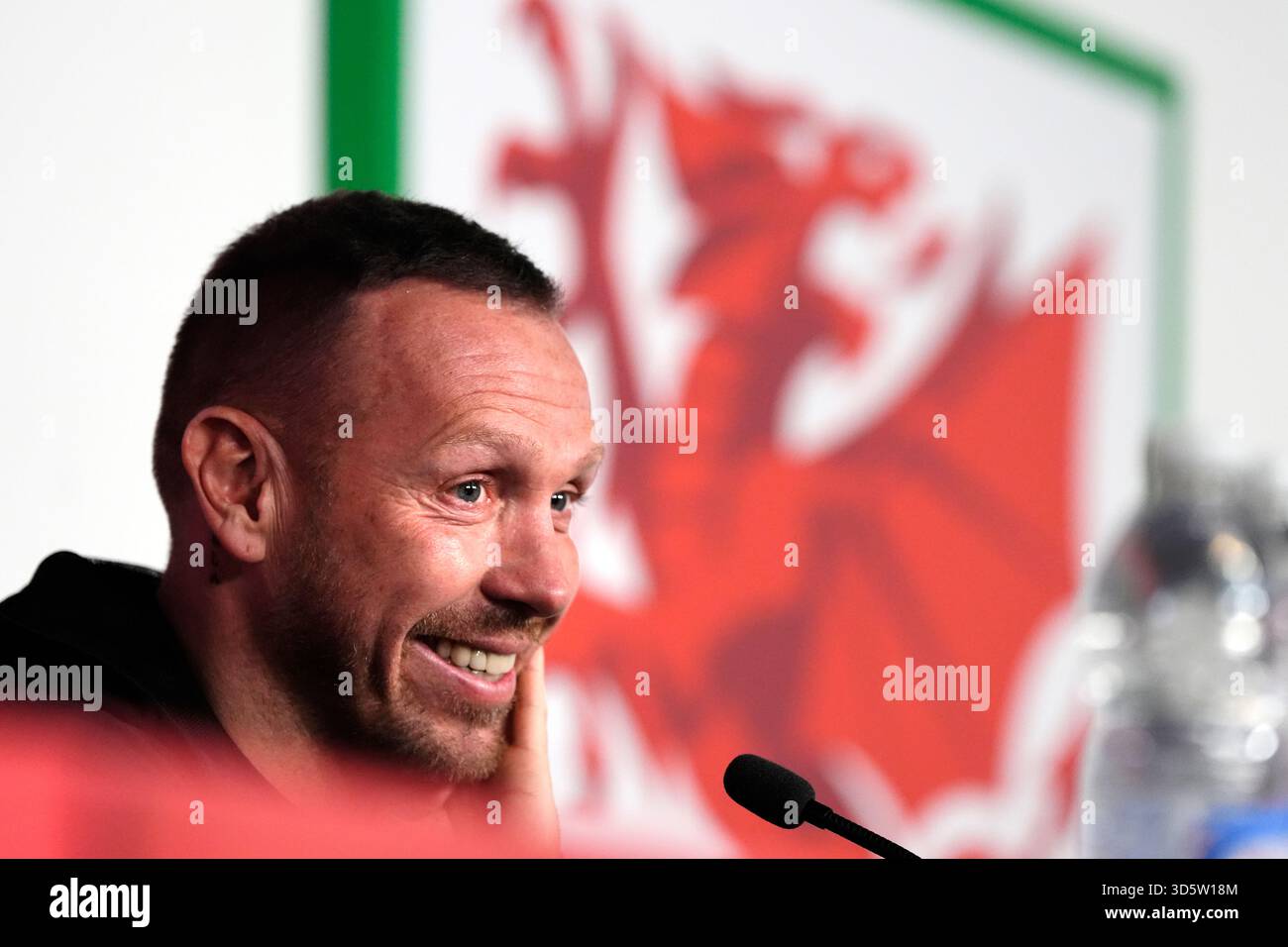 Wales head coach Craig Bellamy during a press conference at the Vale ...