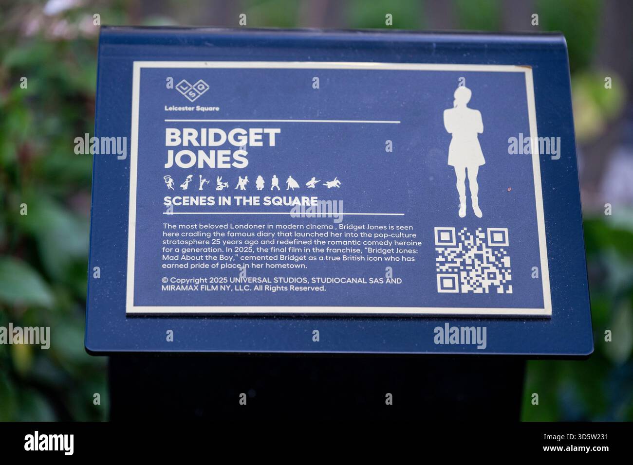 London, UK. 17 November 2025. The sign for the new bronze statue of ...