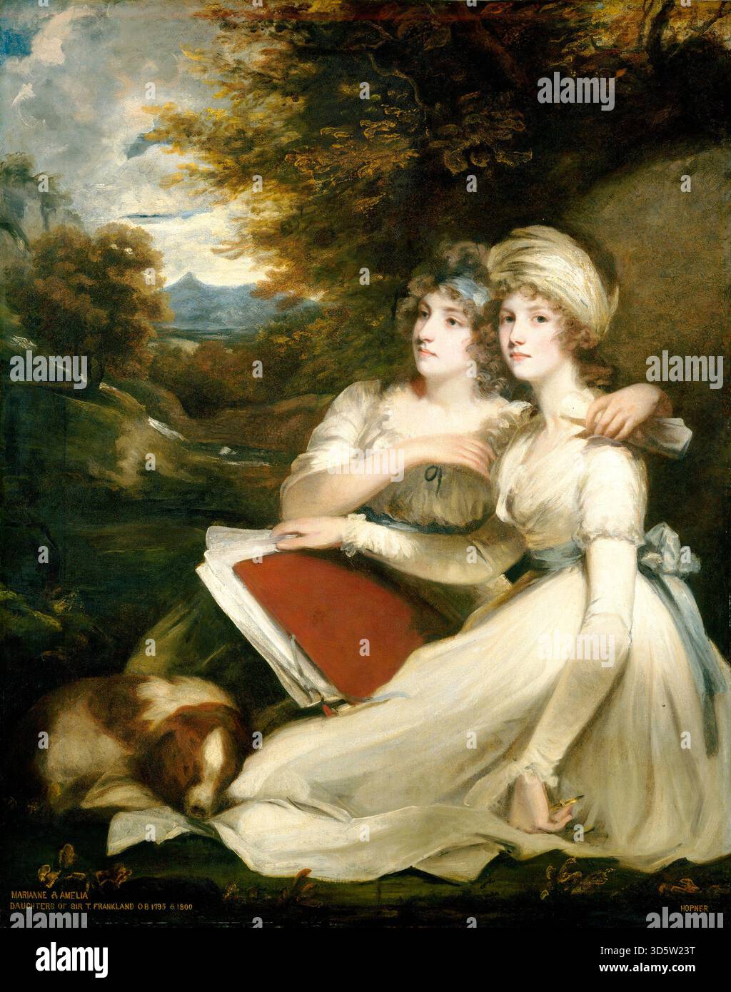 The Frankland Sisters, painted in 1795 by John Hoppner, British artist ...