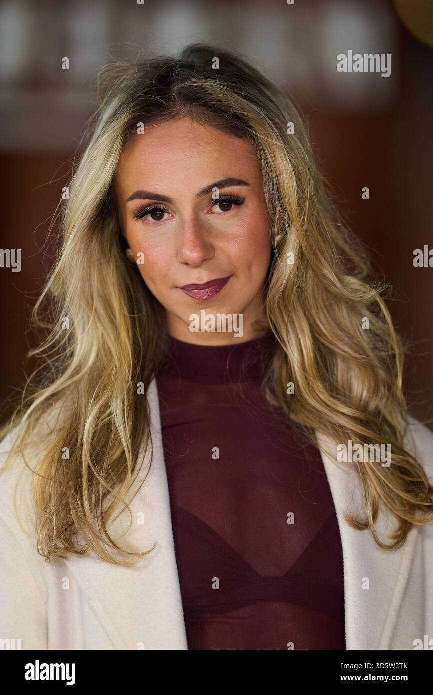 Abi Babe poses for photographers upon arrival at the UK premiere of ...