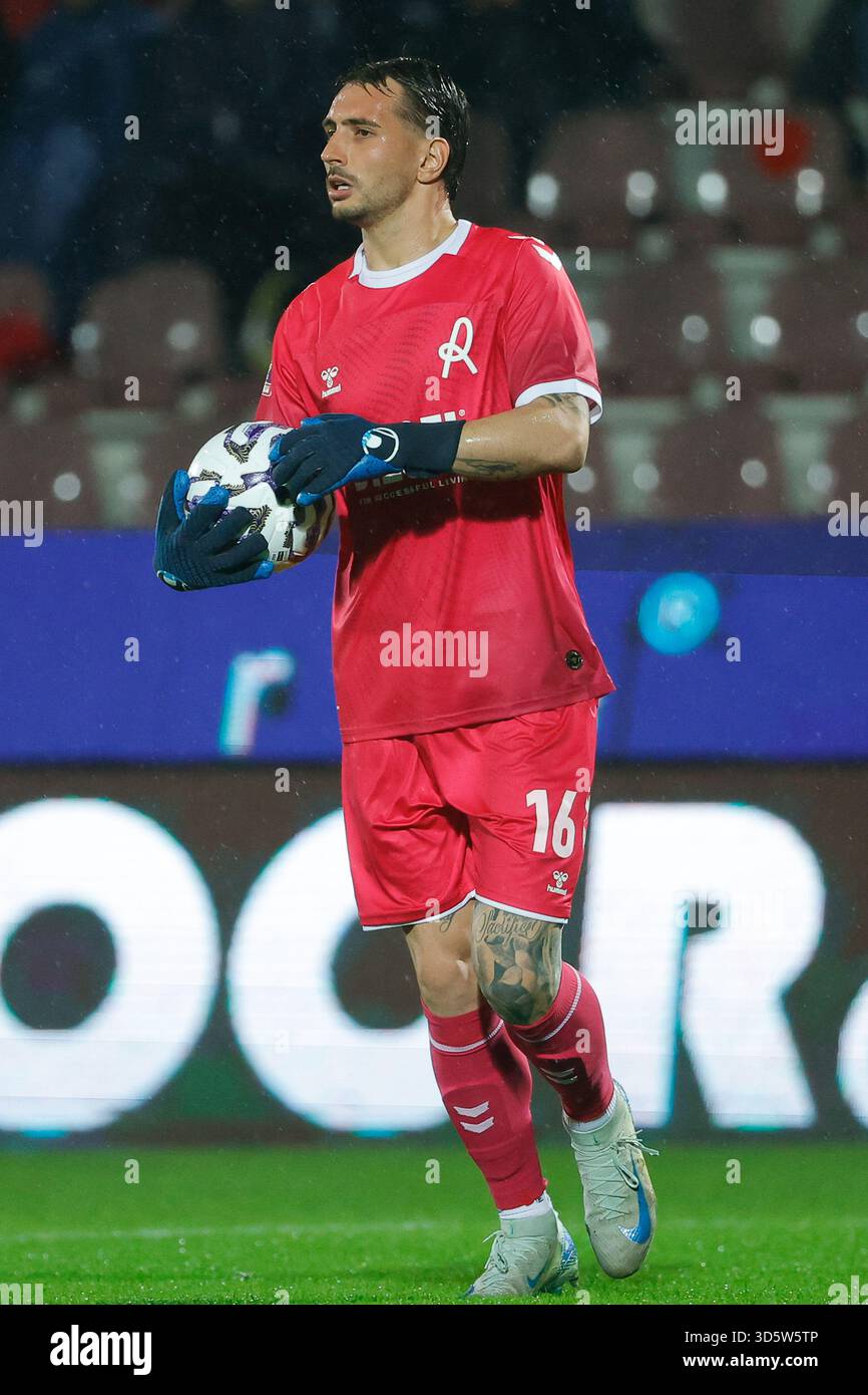 Riccardo Gagno of L.R. Vicenza seen in action during the Italian Serie ...