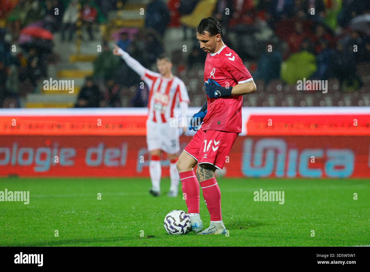 Riccardo Gagno of L.R. Vicenza seen in action during the Italian Serie ...