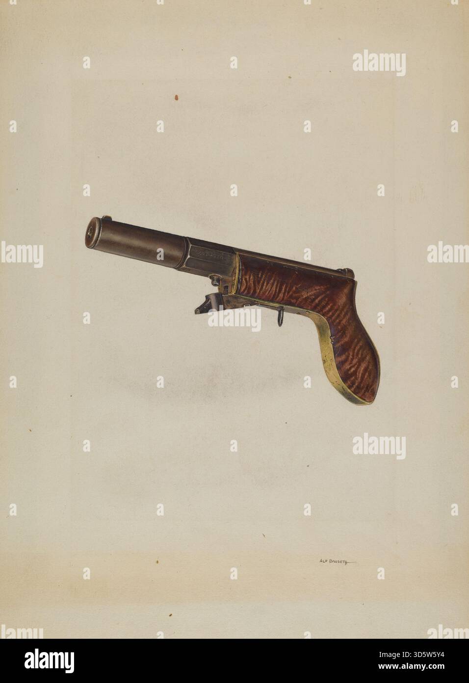This 1940 novelty bank by Alf Bruseth is shaped like a muzzle-loading ...