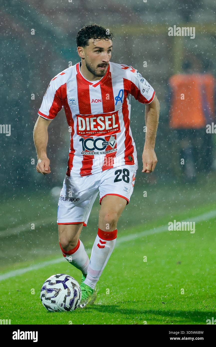 Lorenzo Caferri of L.R. Vicenza seen in action during the Italian Serie ...