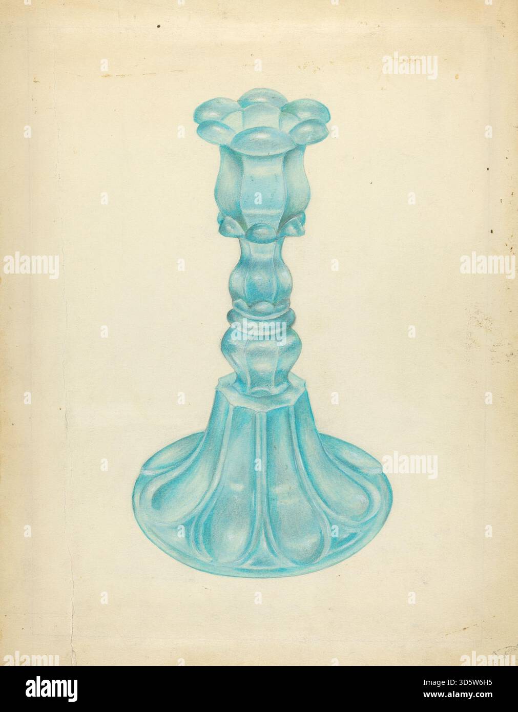 A circa 1940 candlestick by John Tarantino, featuring a base, stem, and ...