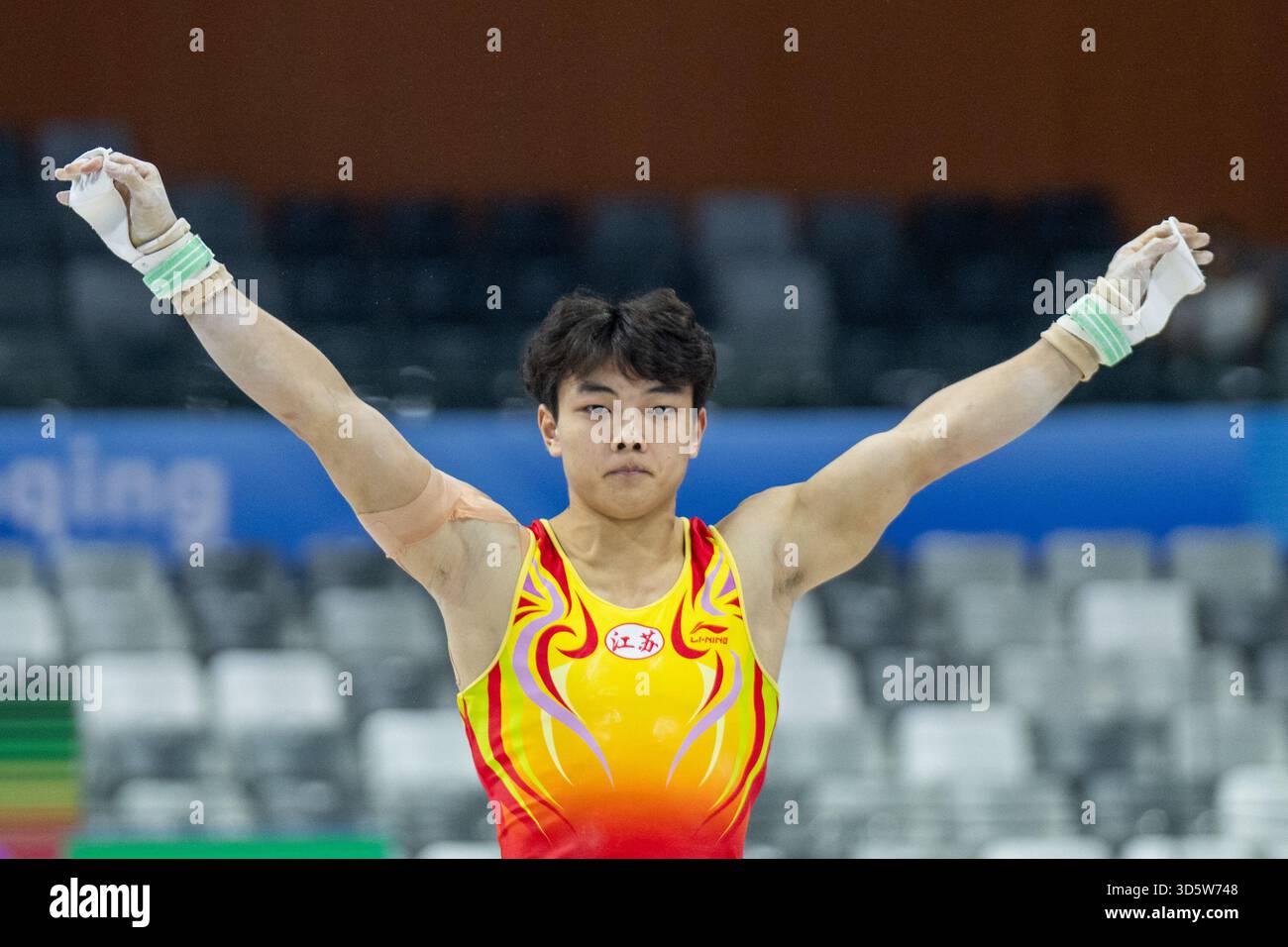 (251117) -- ZHAOQING, Nov. 17, 2025 (Xinhua) -- He Xiang of Jiangsu ...