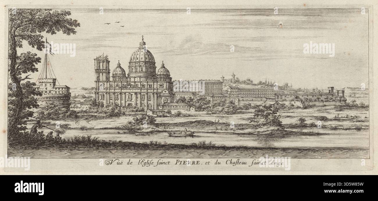 Etching by Israël Silvestre, 1640–1660, showing Saint Peter's Church ...