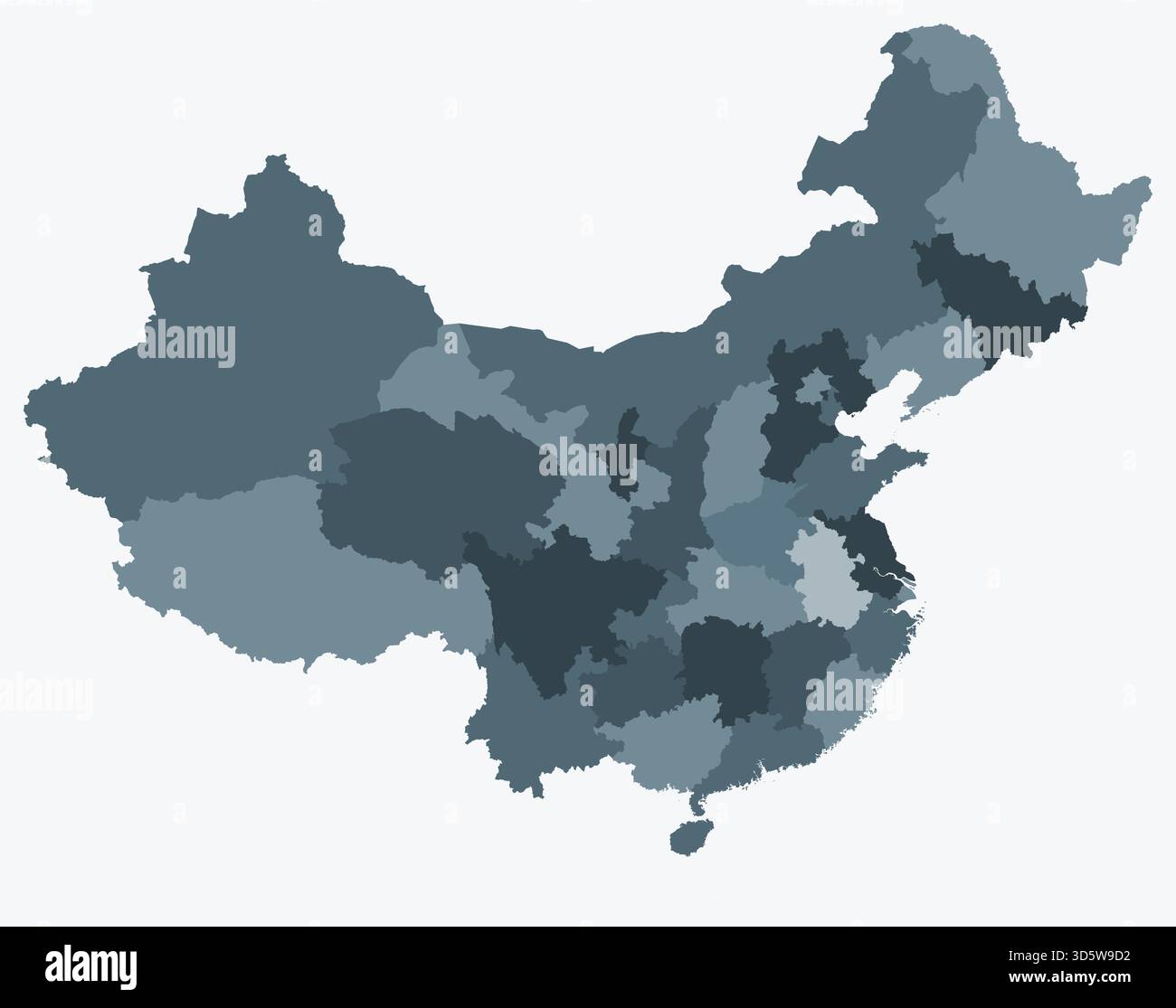 Population map of china Cut Out Stock Images & Pictures - Alamy