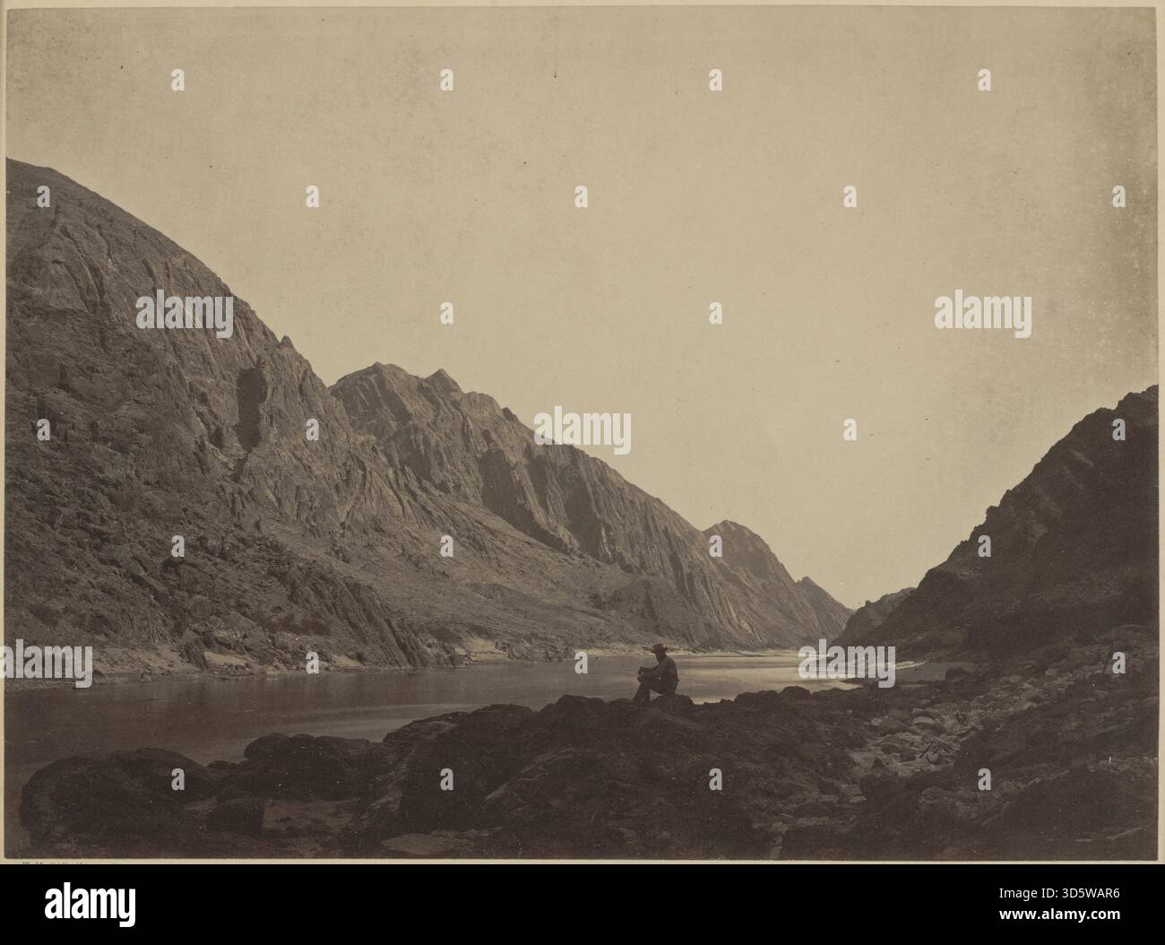 An 1871 photograph by Timothy H. O'Sullivan depicting Iceberg Canyon on ...