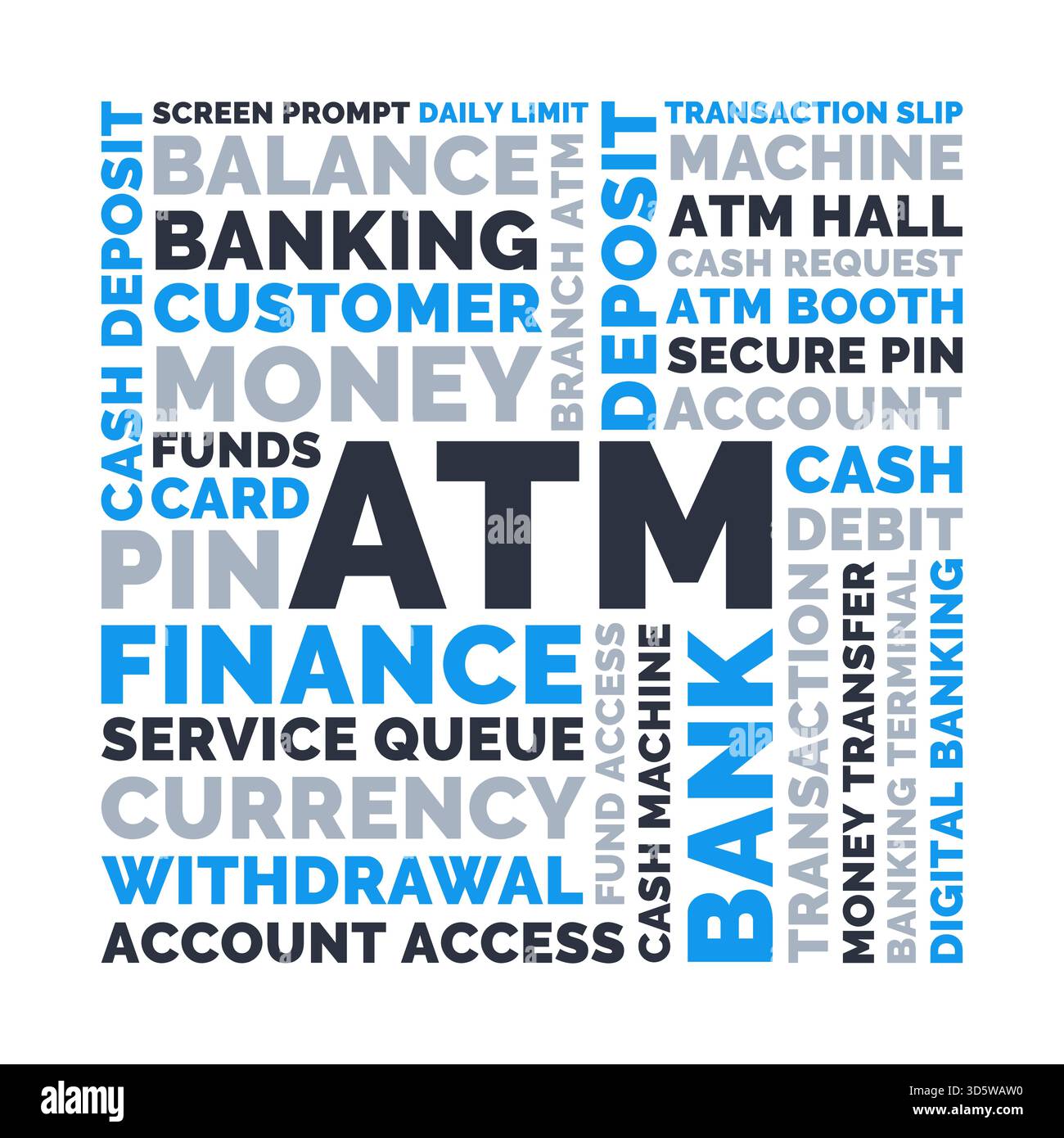 Financial transaction square word Stock Vector Images - Alamy