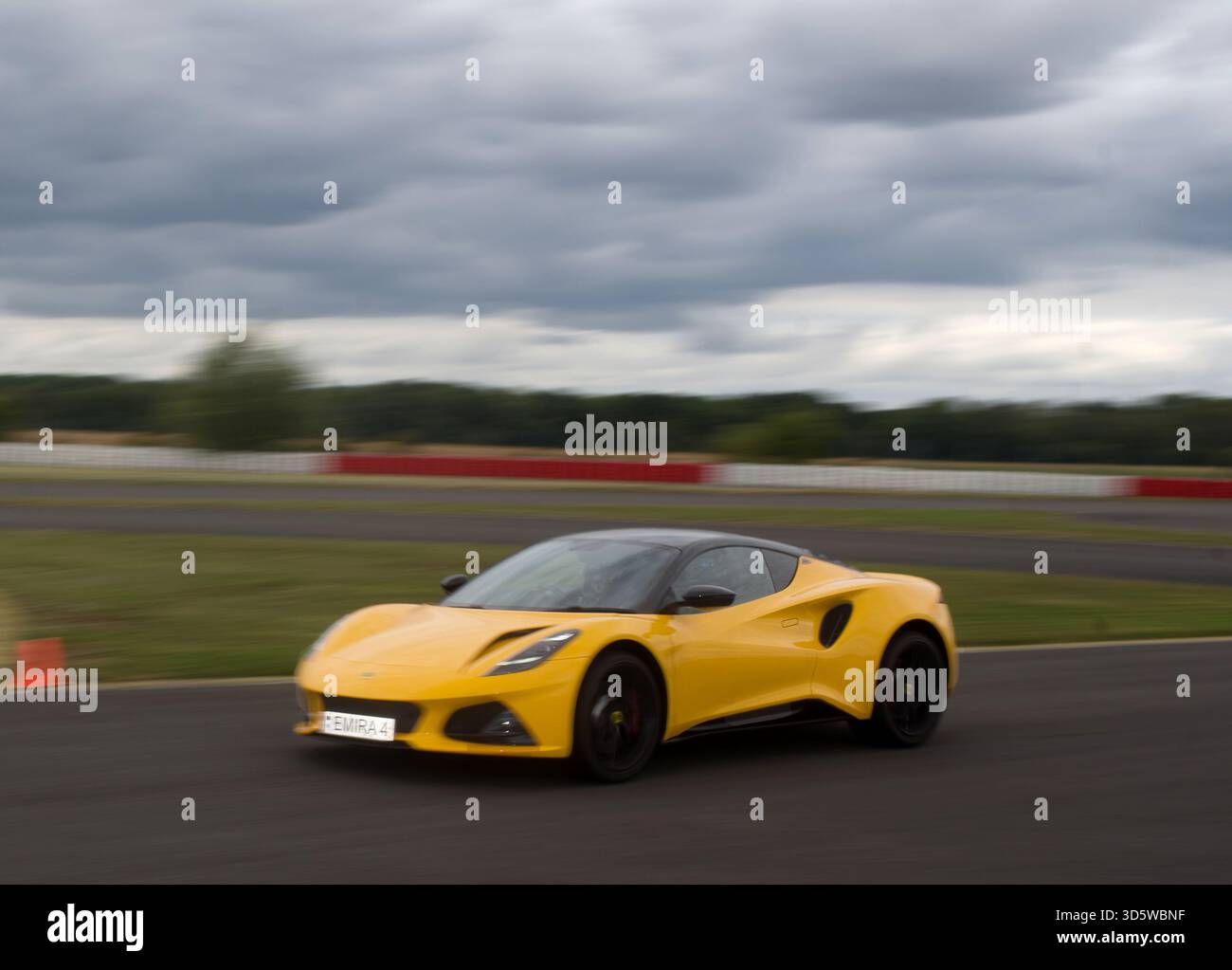 A Lotus Emira at the company's track in Hethel, Norfolk,UK. The female ...