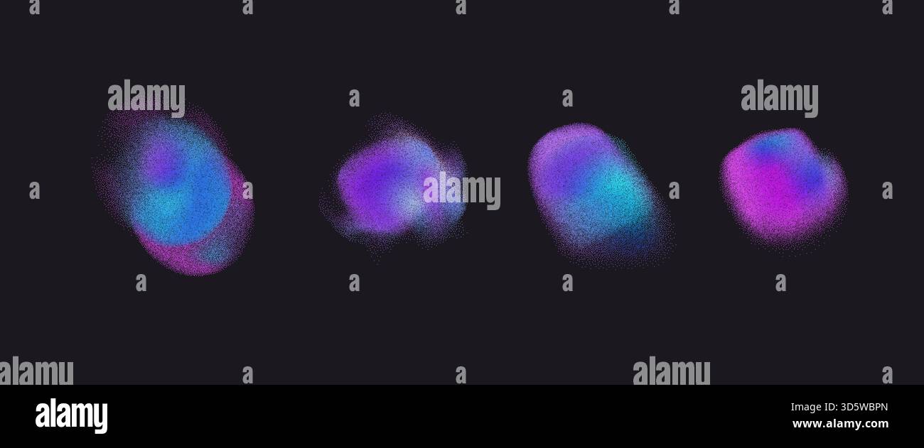 Irregular abstract transparent gradient liquid noise shapes. Organic ...