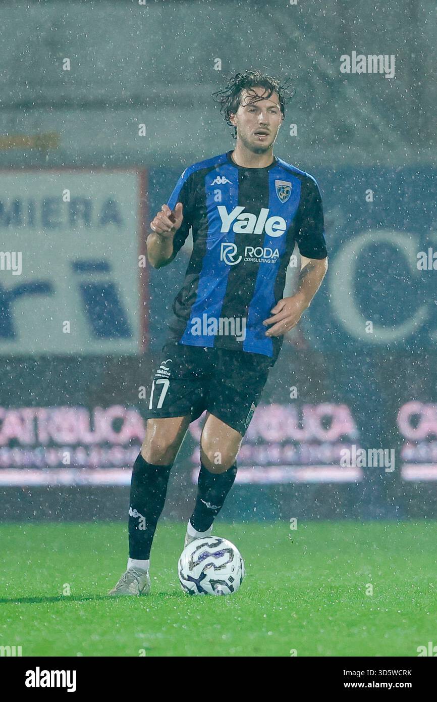 Andrea Bonetti of AC Renate seen in action during the Italian Serie C ...