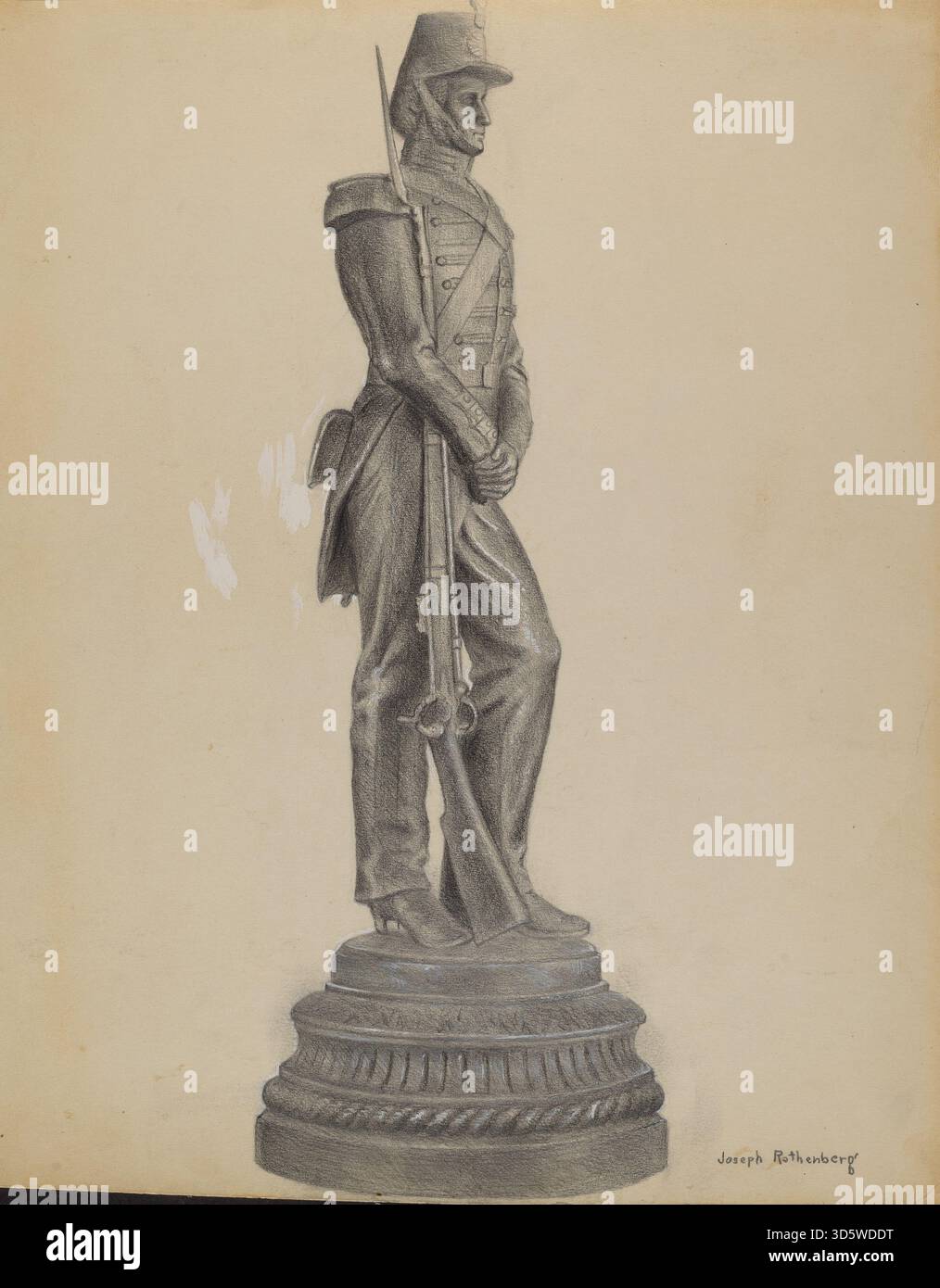 The Soldier Figure by Joseph Rothenberg, c. 1936, depicts a military ...
