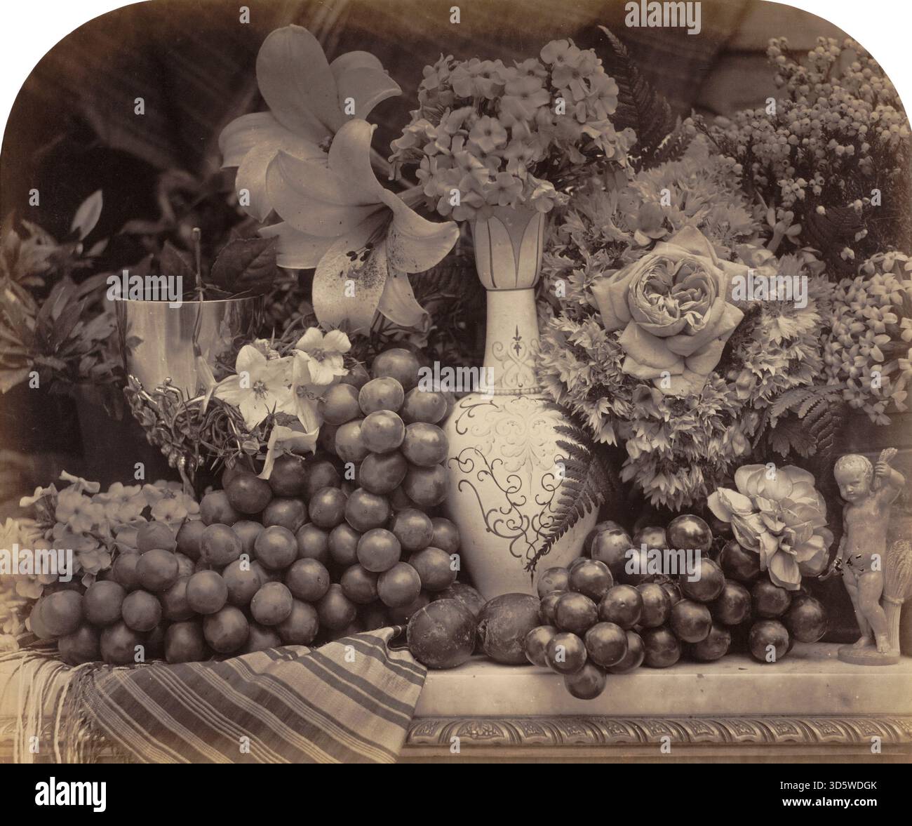 An 1860 albumen print photograph by Roger Fenton depicting fruit and ...