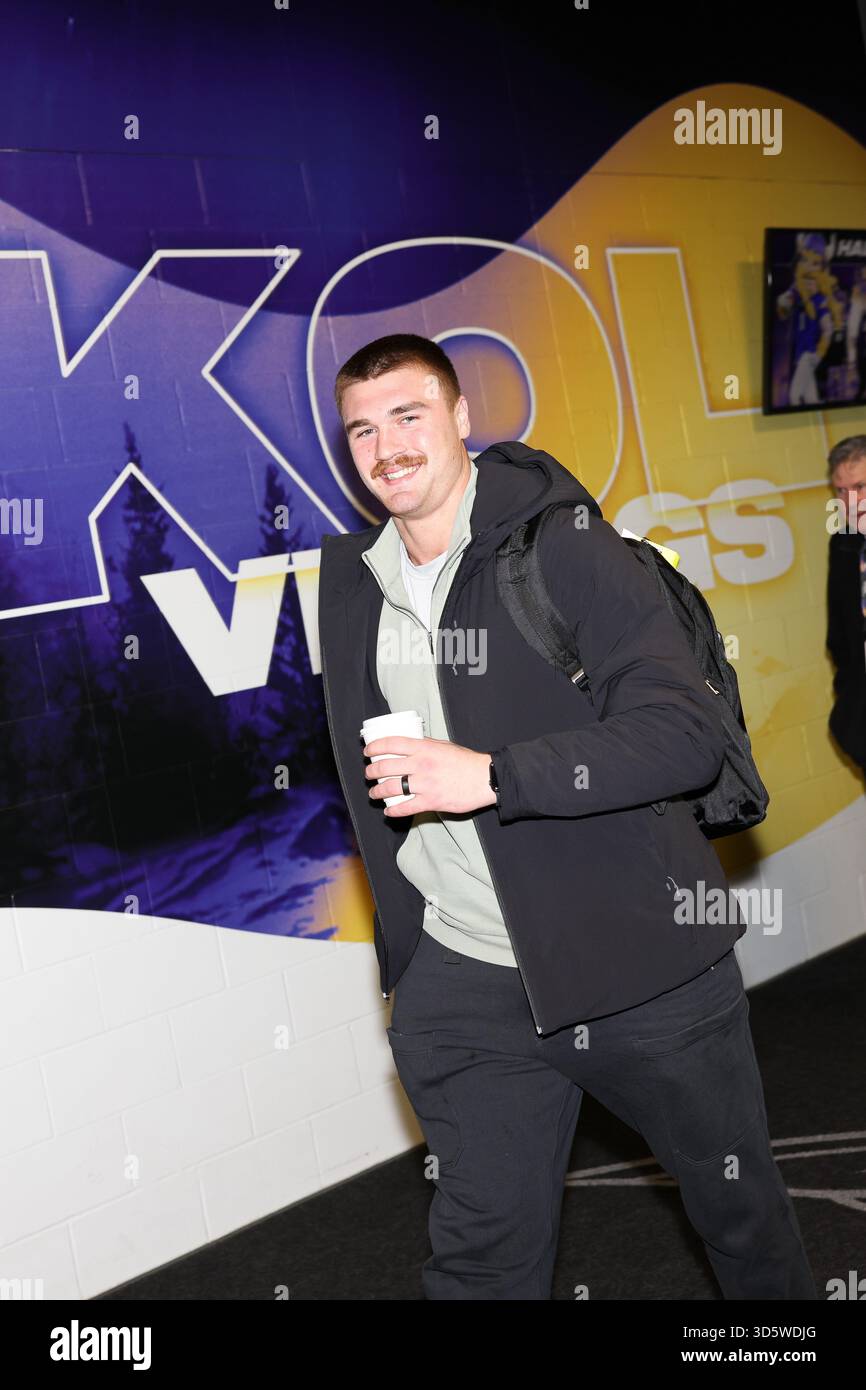 Minnesota Vikings tight end Ben Yurosek arrives at U.S. Bank Stadium ...