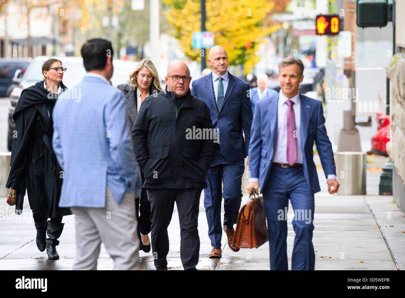 Former Alaska Airlines pilot Joseph Emerson, center, walks into U.S ...