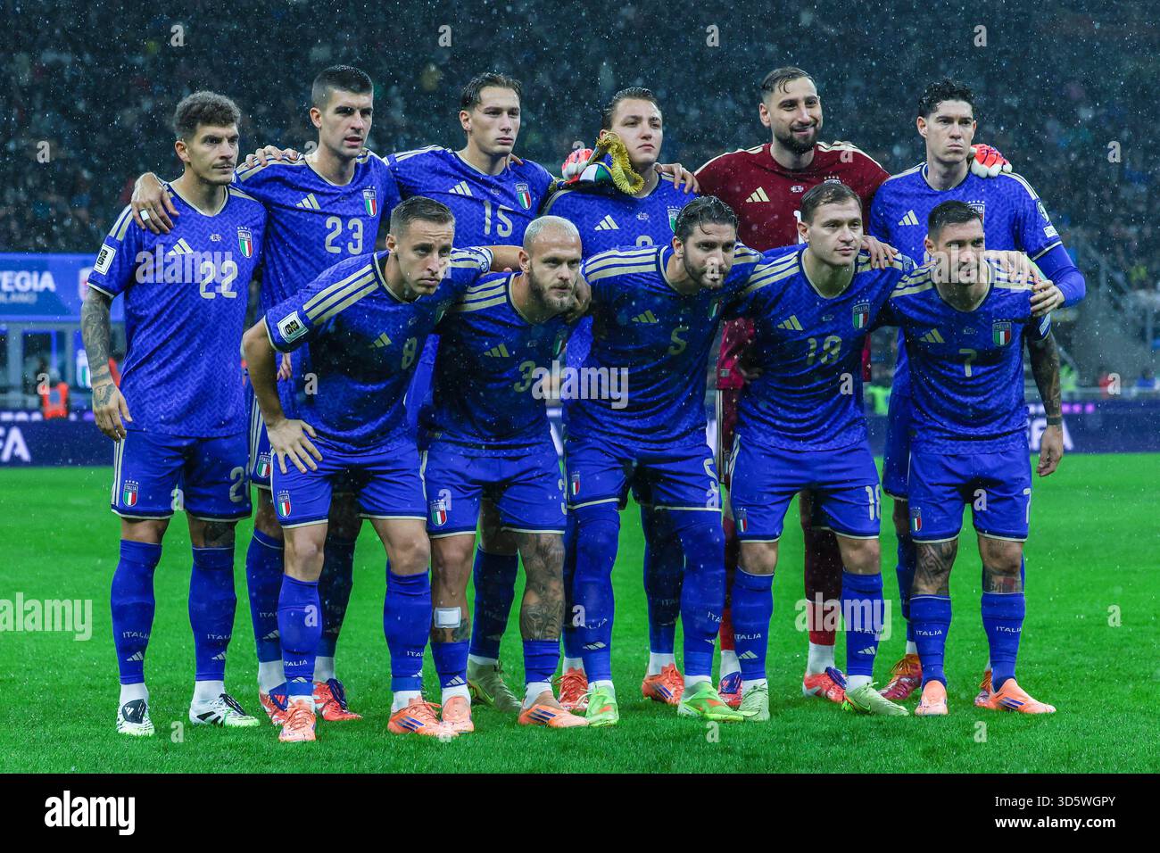 Italy players line up during FIFA World Cup 2026 qualifier football ...
