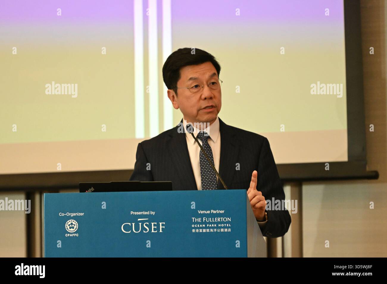 Kai-Fu Lee, chief executive officer of 01.AI company, speaking on the ...