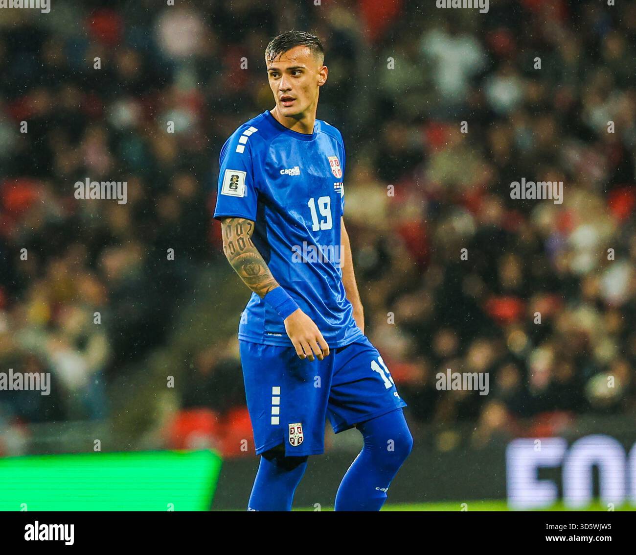 London, UK. 13th Nov, 2025. Serbia's Aleksandar Stankovic during the ...